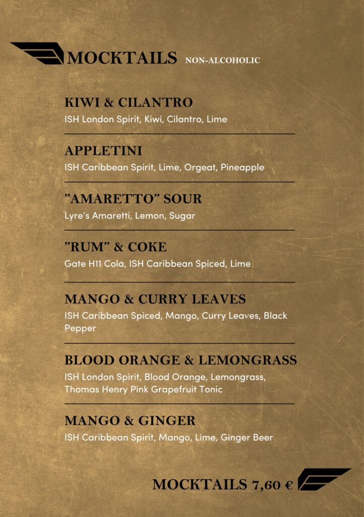 Drinkkilista - Gate H11 Kallio